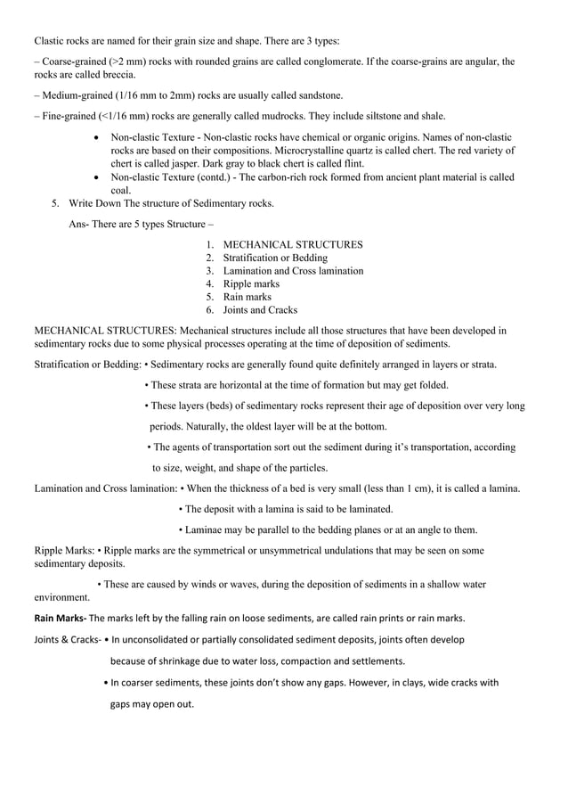 Geology Notes Of Baiust | PDF | Geology | Science