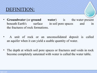 Ground water | PPT