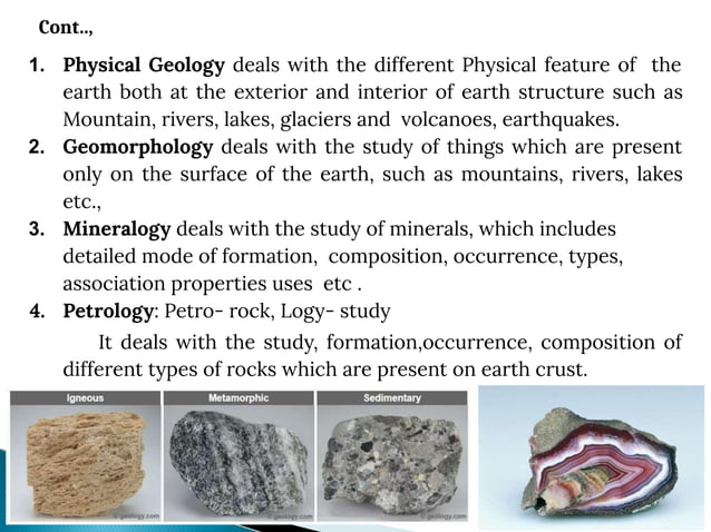 Geology and branches of geology | PDF