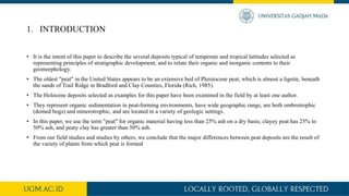 Geology, botany and chemistry of peat environment ppt | PPT