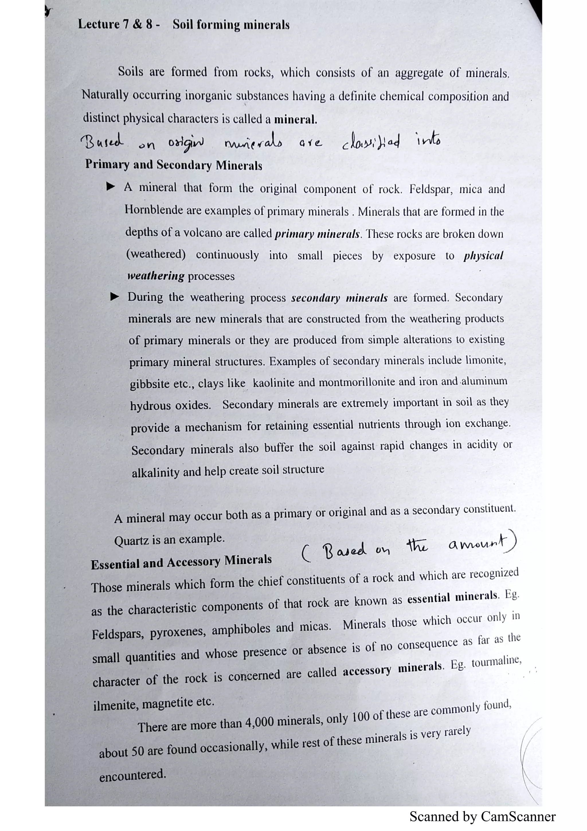 Geology & soil notes | PDF
