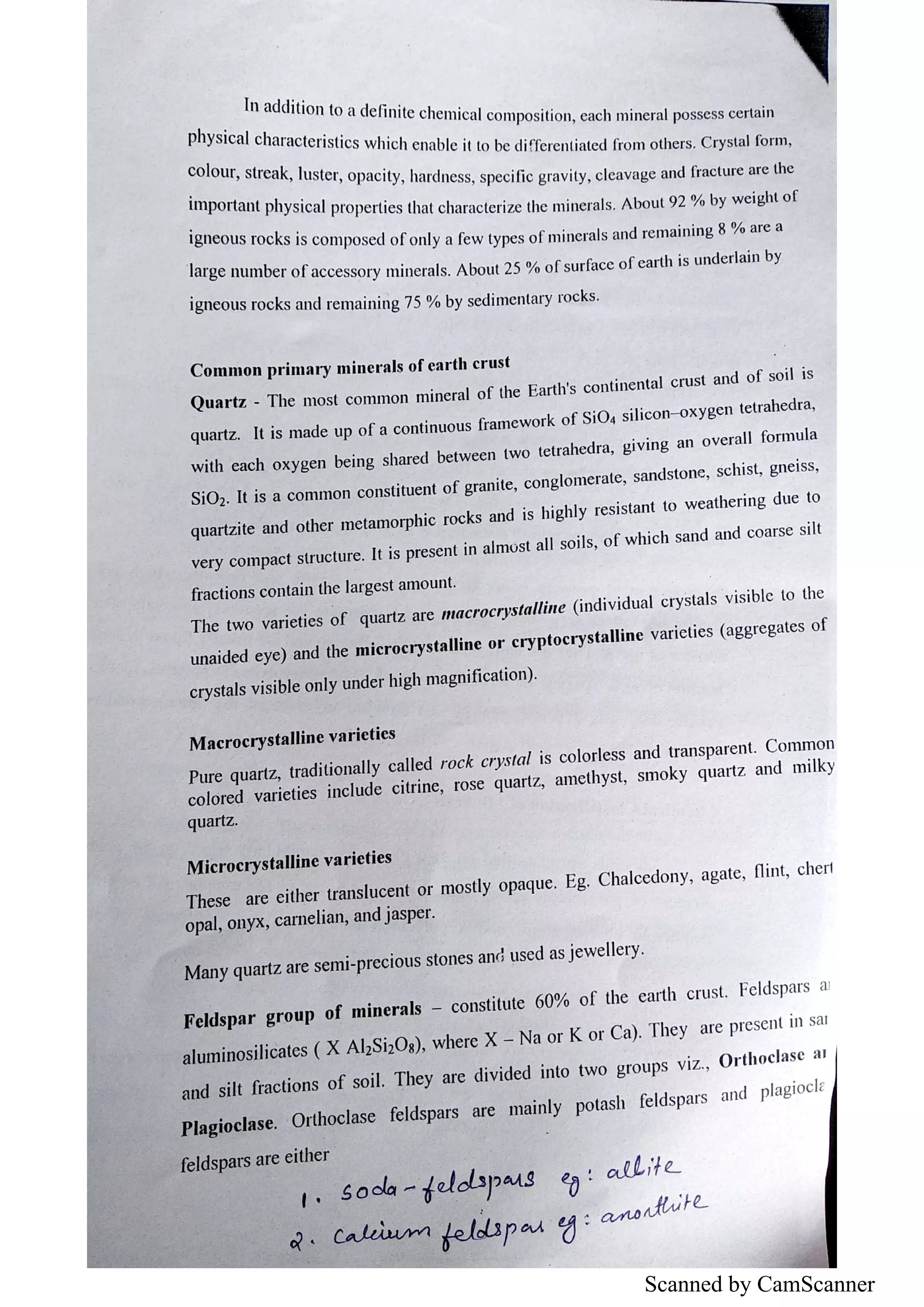 Geology & soil notes | PDF