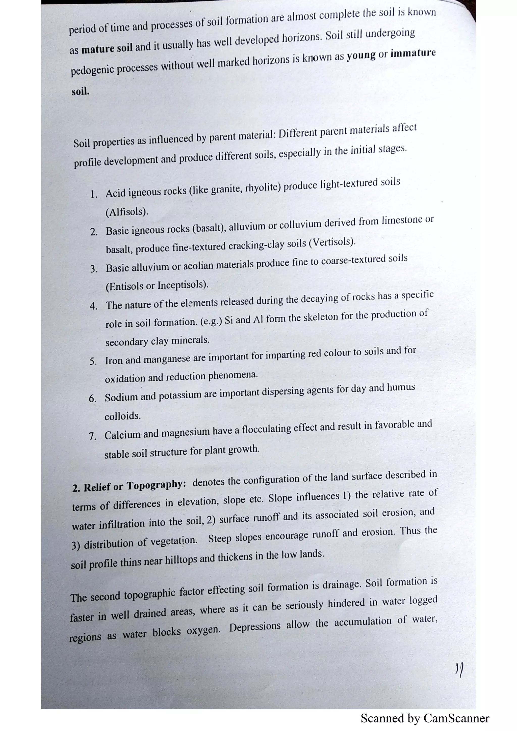 Geology & soil notes | PDF