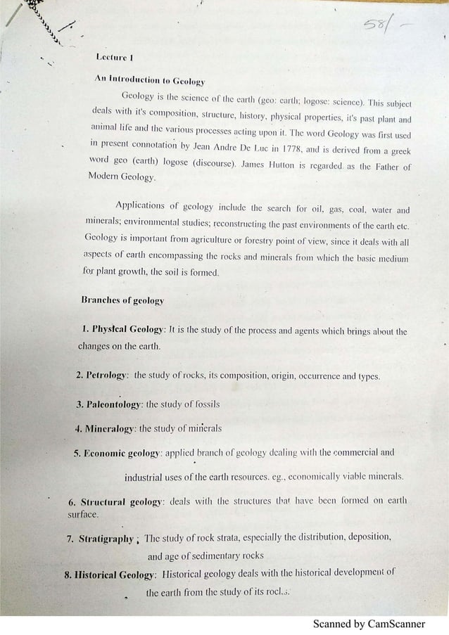 Geology & soil notes | PDF