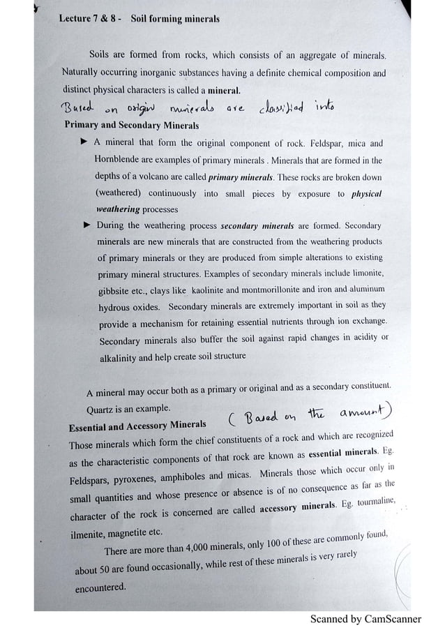 Geology & soil notes | PDF