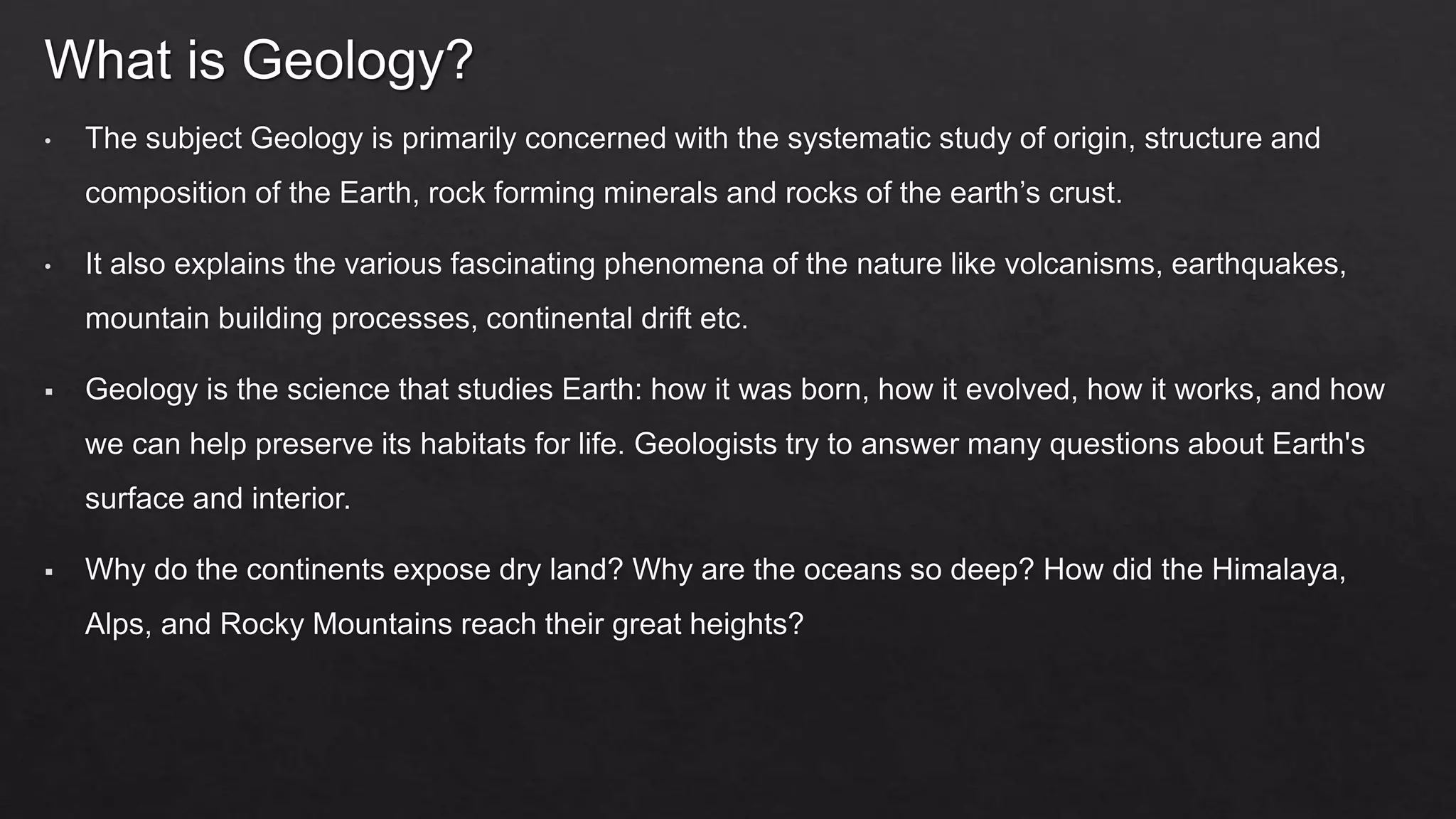 Geology - definition, scope and branches | PPT