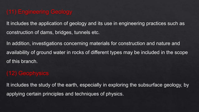 Geology - definition, scope and branches | PPT