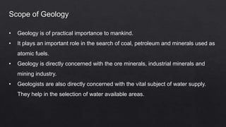 Geology - definition, scope and branches | PPT