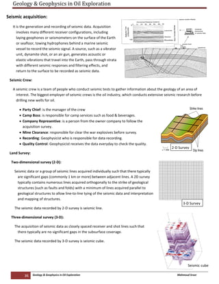 Geology & geophysics in oil exploration | PDF