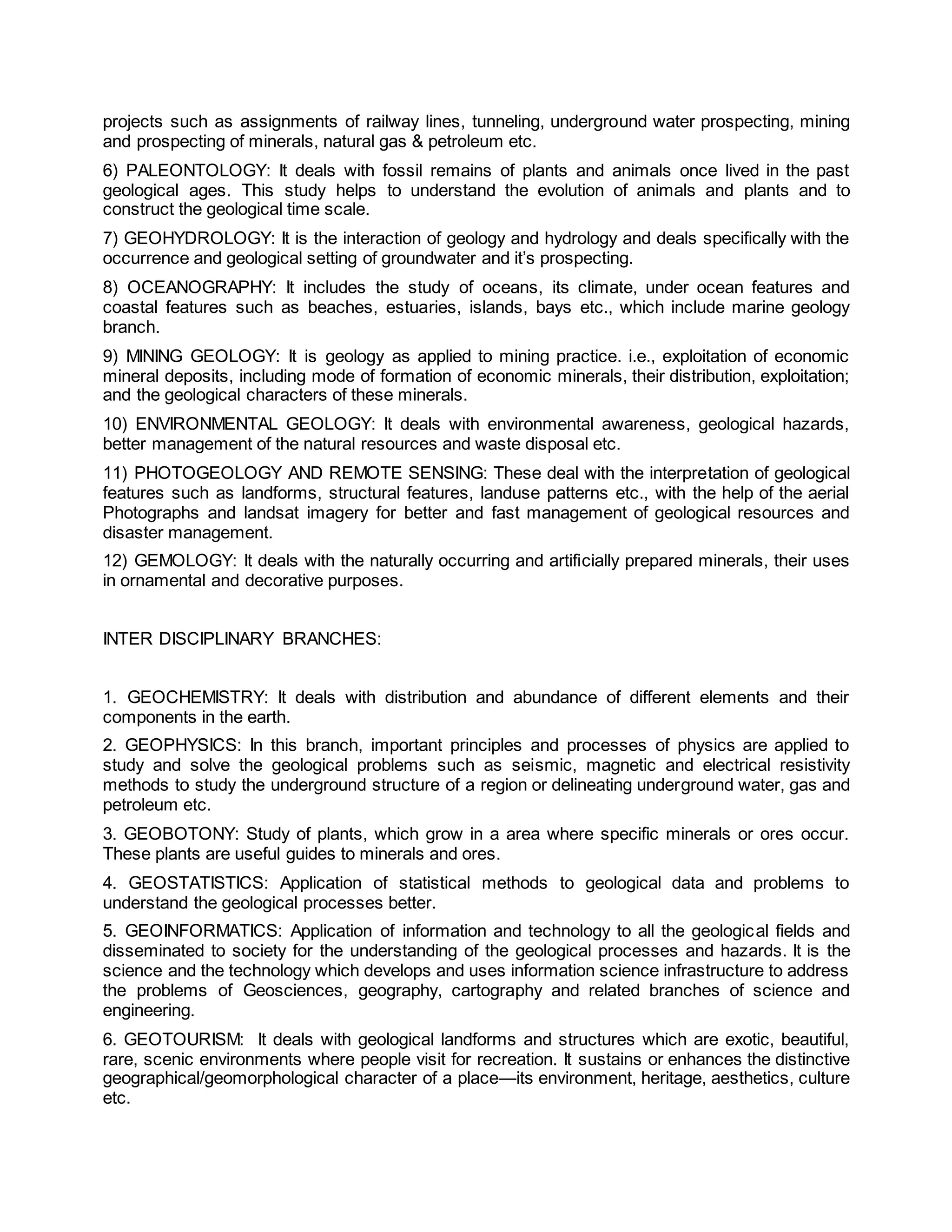 Geology Introduction | DOC