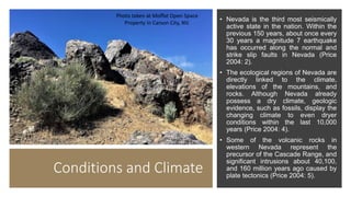 Historical Geology: Western Nevada Region | PPTX