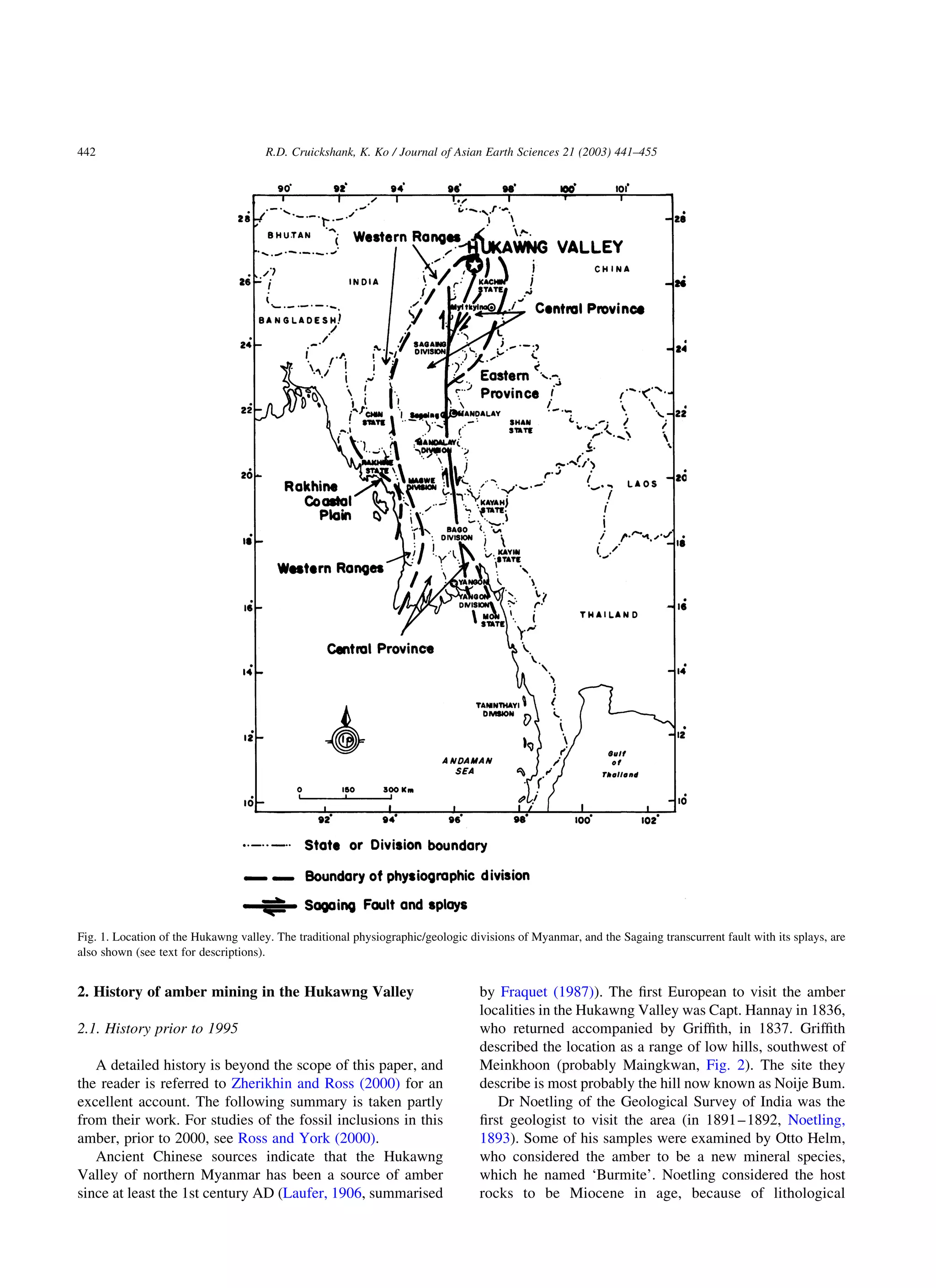Geology of an amber locality in the hukawng valley northern myanmar | PDF