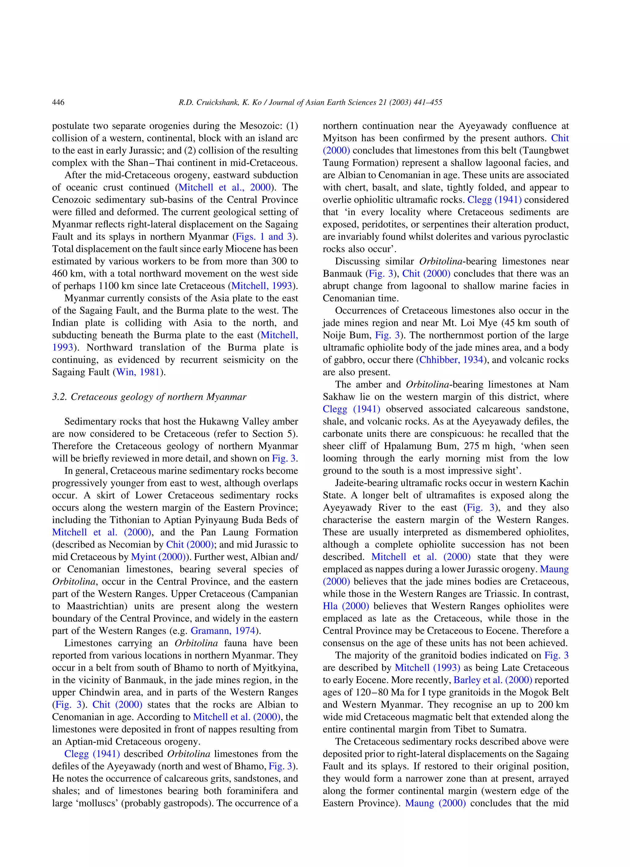 Geology of an amber locality in the hukawng valley northern myanmar | PDF