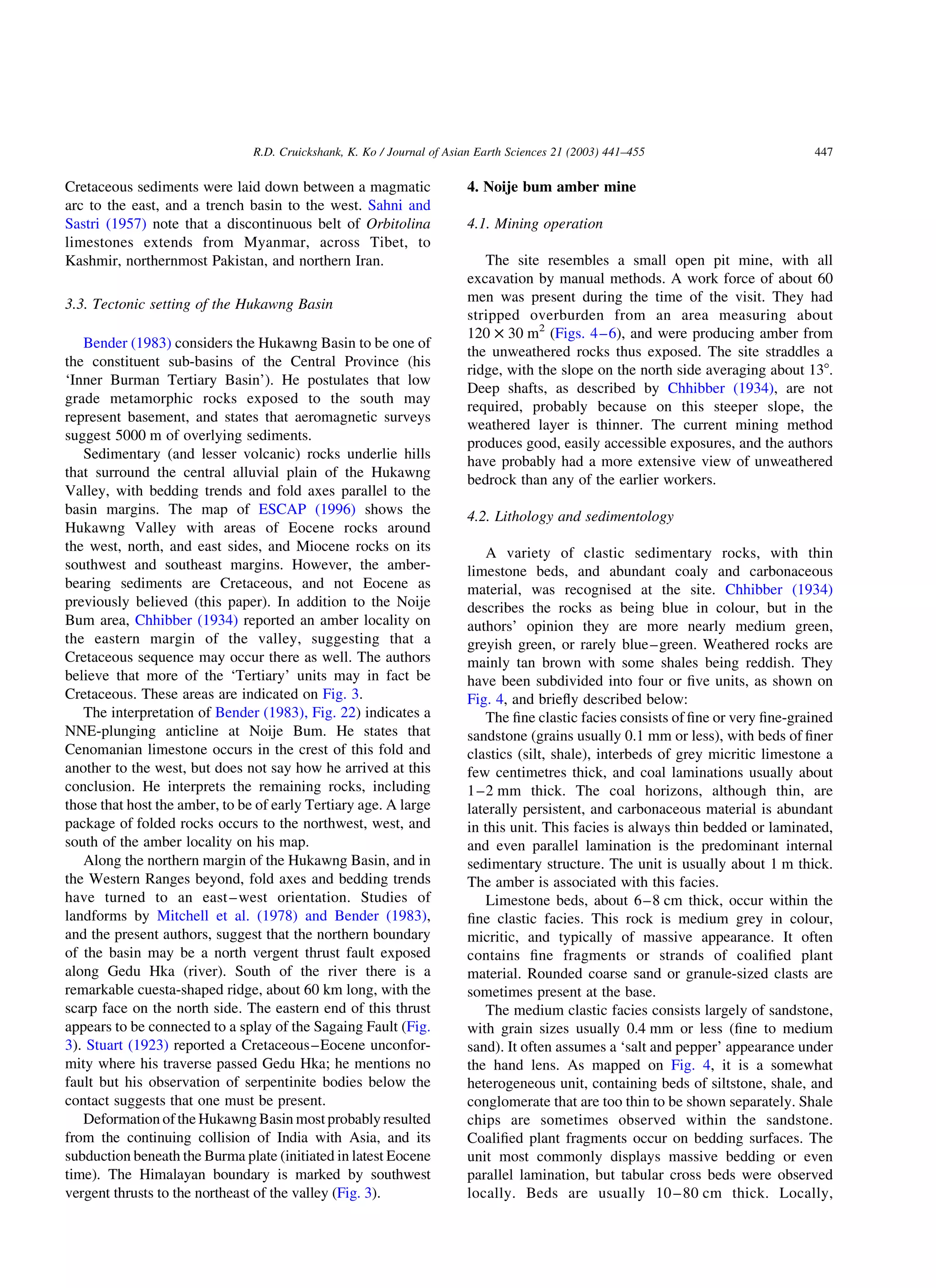 Geology of an amber locality in the hukawng valley northern myanmar | PDF