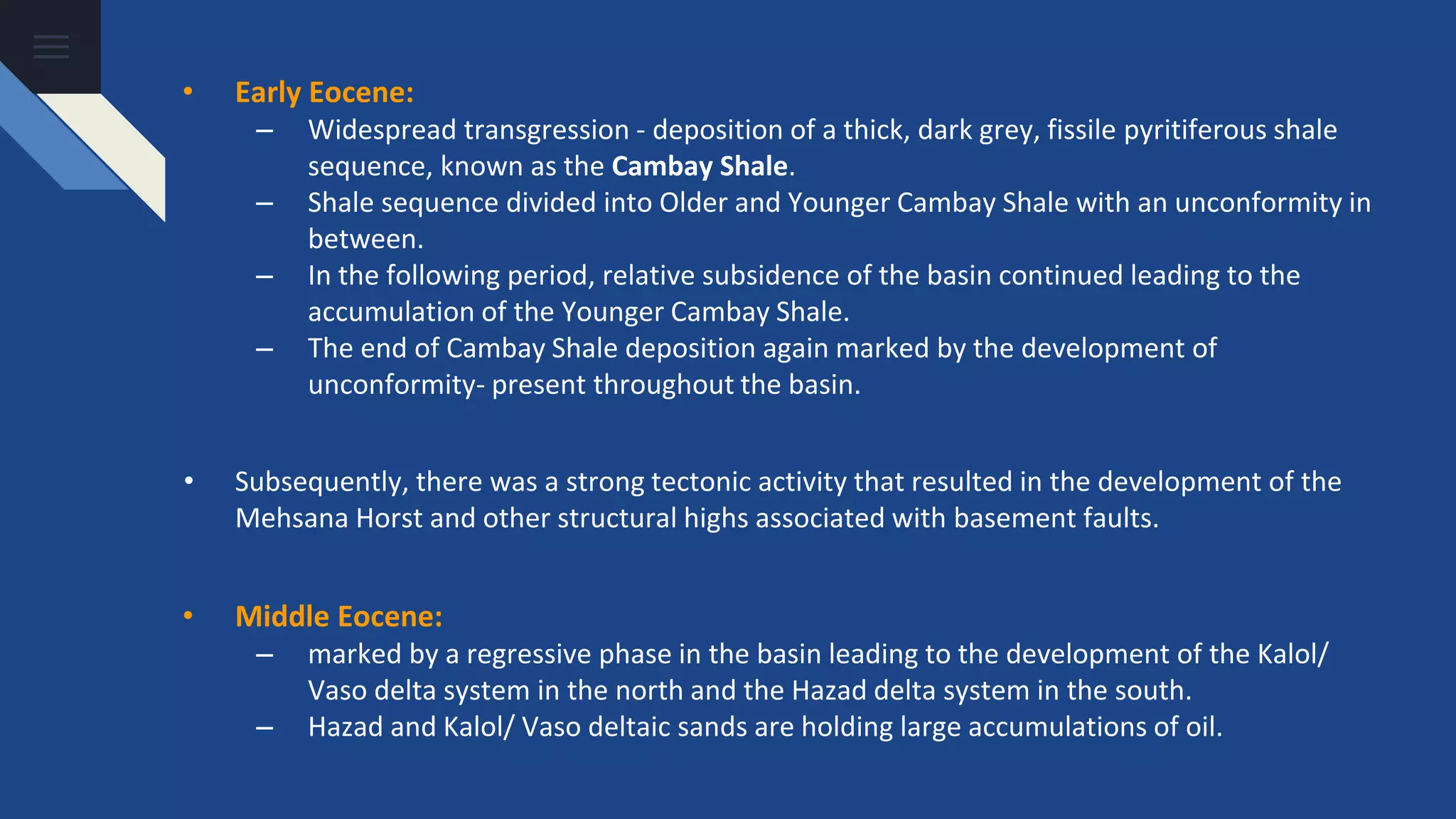 Geology of cambay basin | PPTX