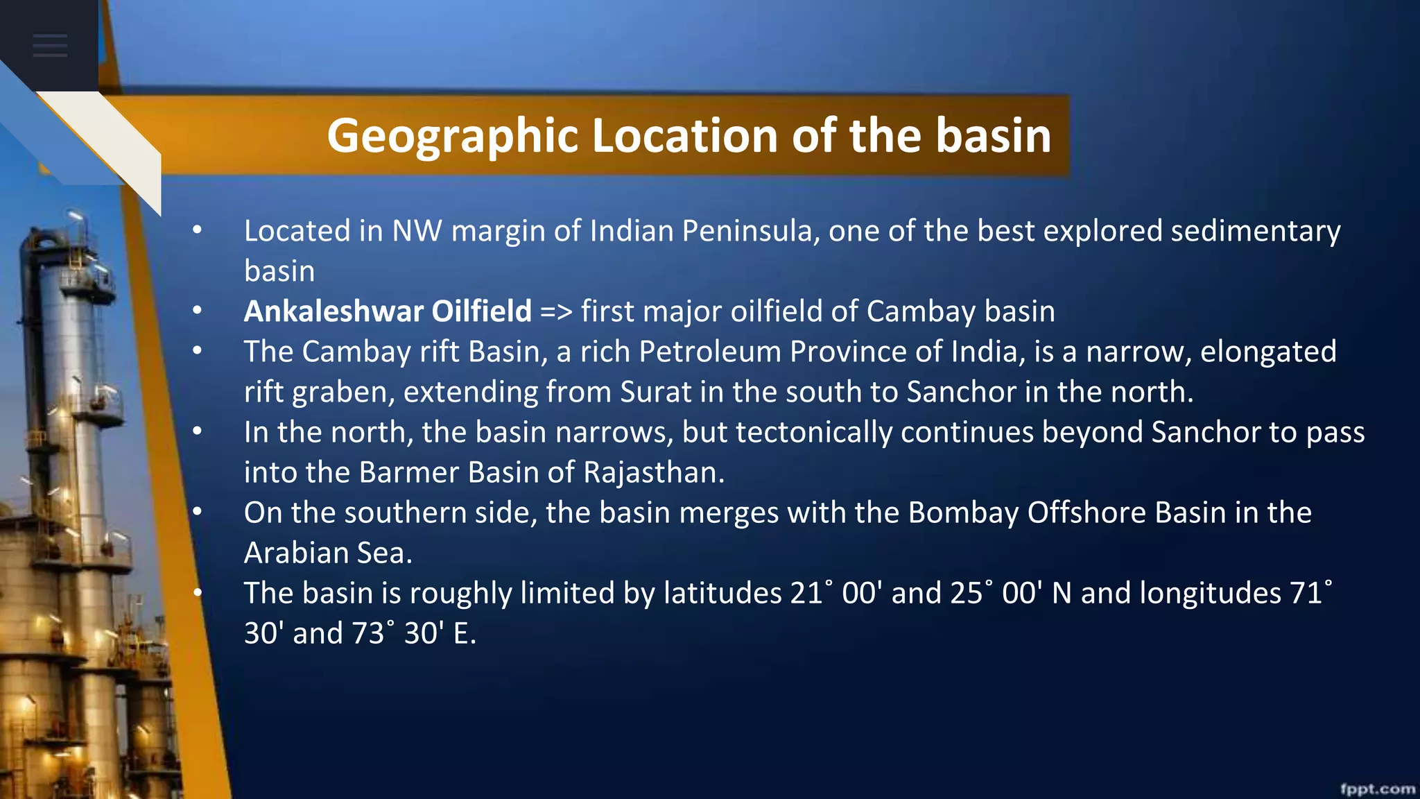 Geology of cambay basin | PPTX