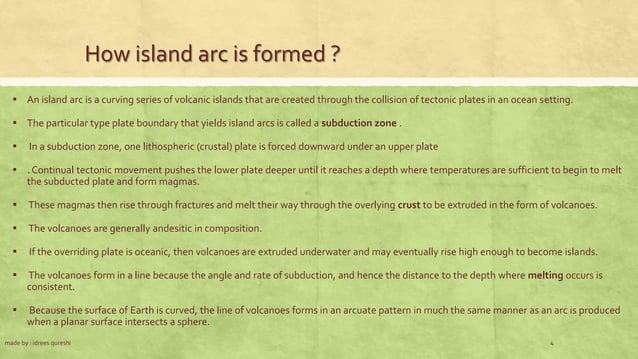 Geology of Island arc | PPTX