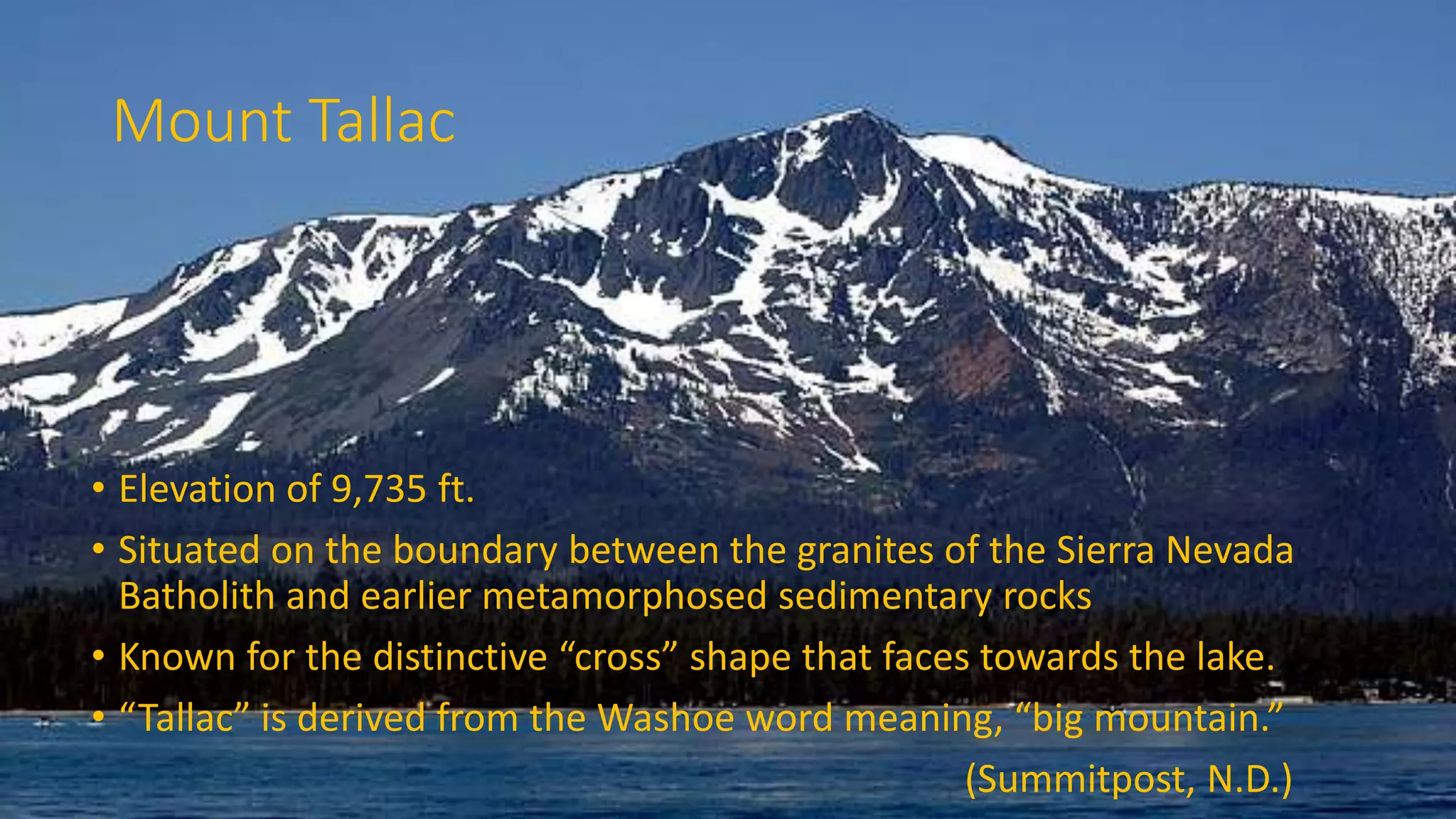 Geology of lake tahoe | PPTX