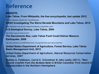 Geology of Lake Tahoe 2012, | PDF