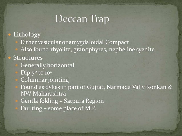 Geology Of Maharashtra Deccan Trap,Basalt,Ghats,Basic Rock lava | PPTX