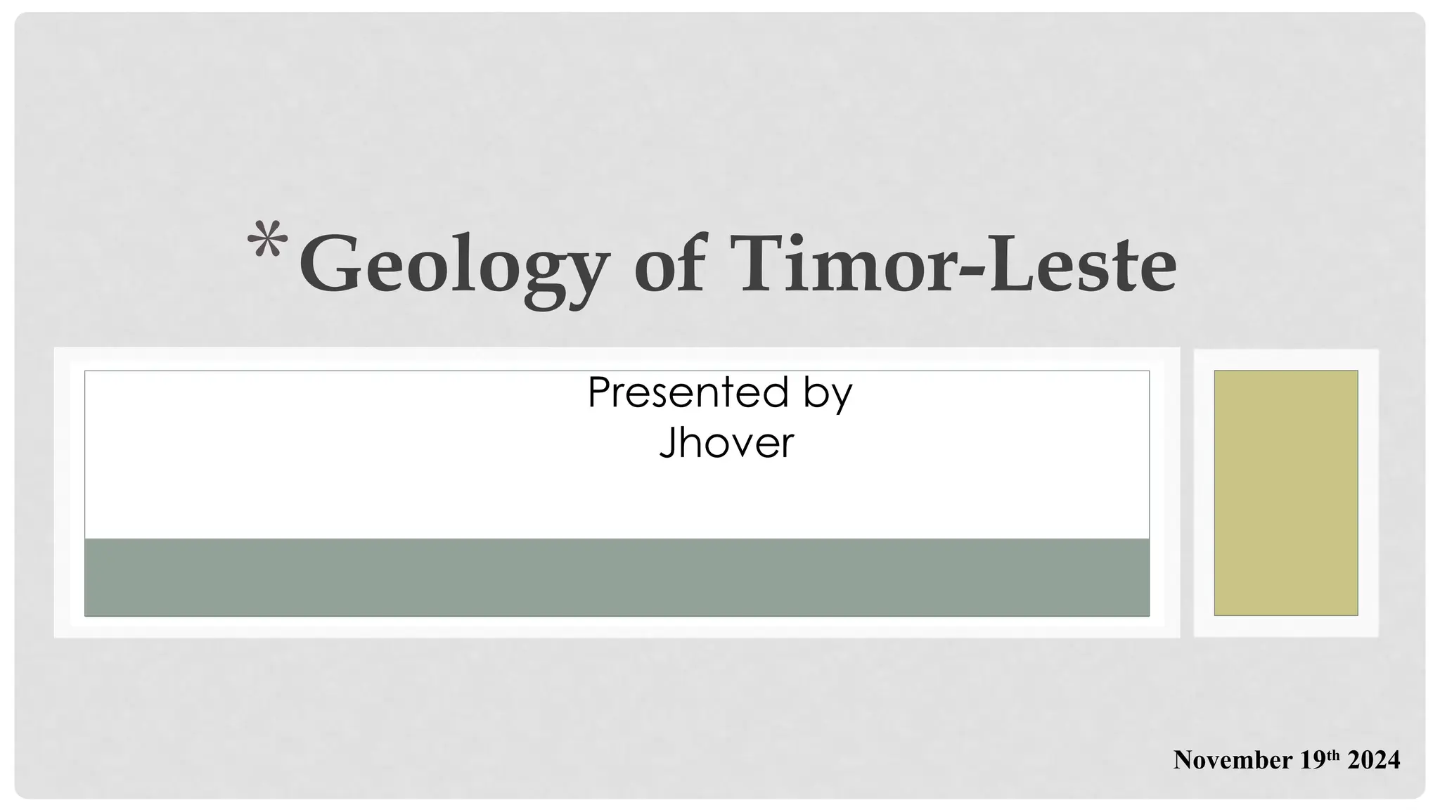 Geology of Timor-Leste and tectonic model | PPTX