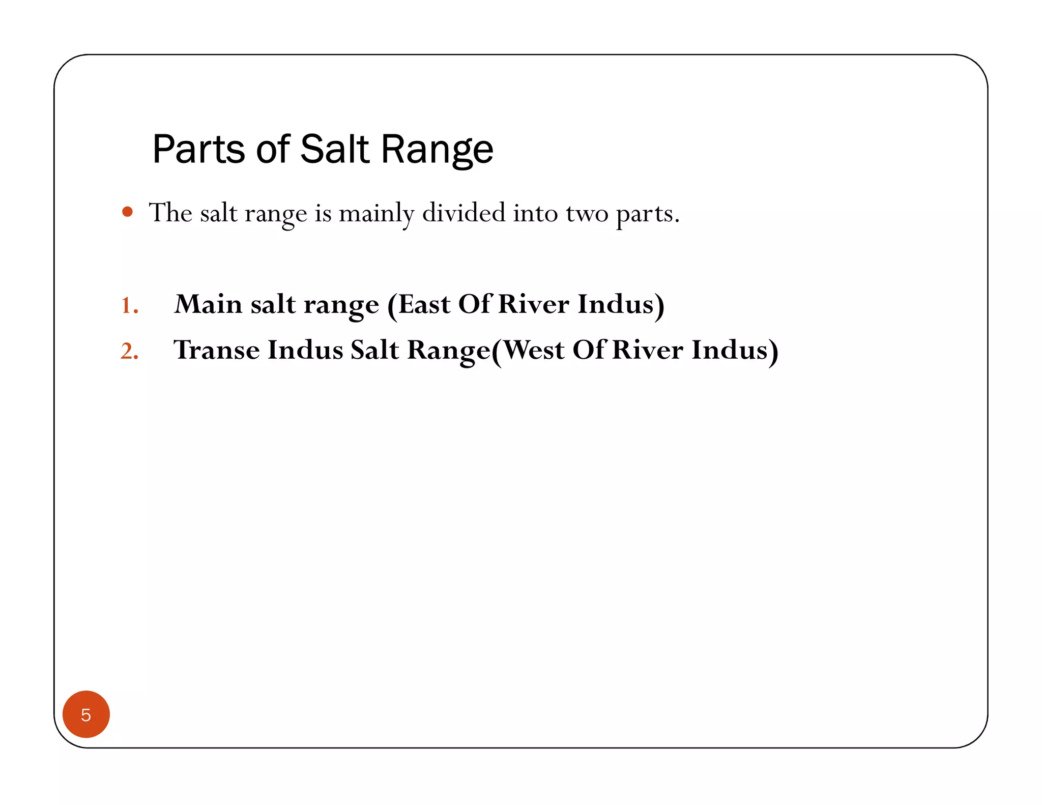 SALT RANGE | GEOLOGY OF PAKISTAN | PDF
