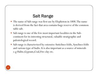 SALT RANGE | GEOLOGY OF PAKISTAN | PDF
