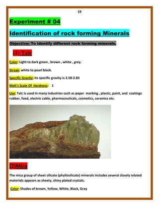 Geology practicals | PDF