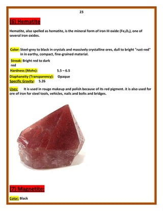 Geology practicals | PDF