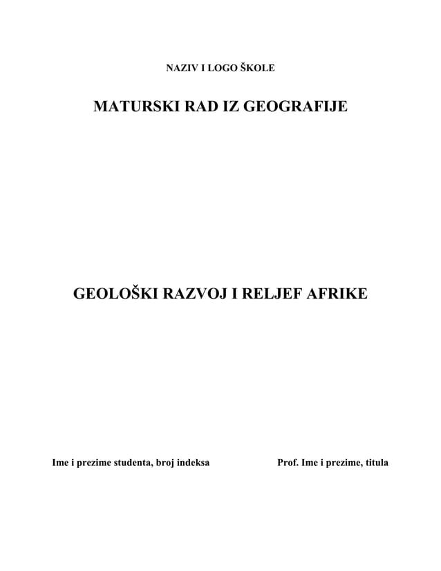 Geoloski razvoj i reljef afrike | PDF | Free Download