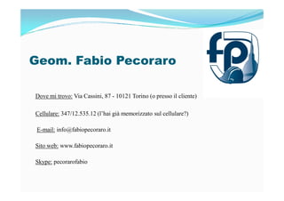 Geom. Fabio Pecoraro - Presentazione BNI 17-01-2013 | PDF