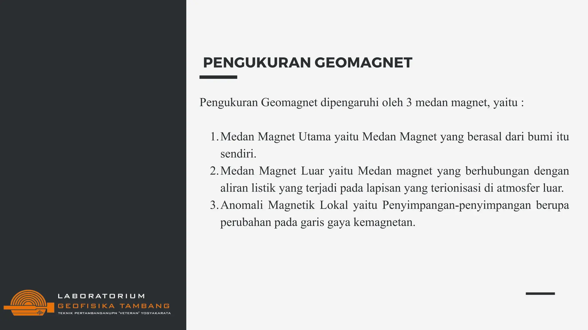 geofisika metode geomagnet dalam dunia pertambangan | PPTX