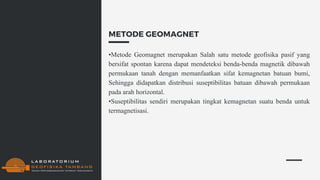 geofisika metode geomagnet dalam dunia pertambangan | PPTX
