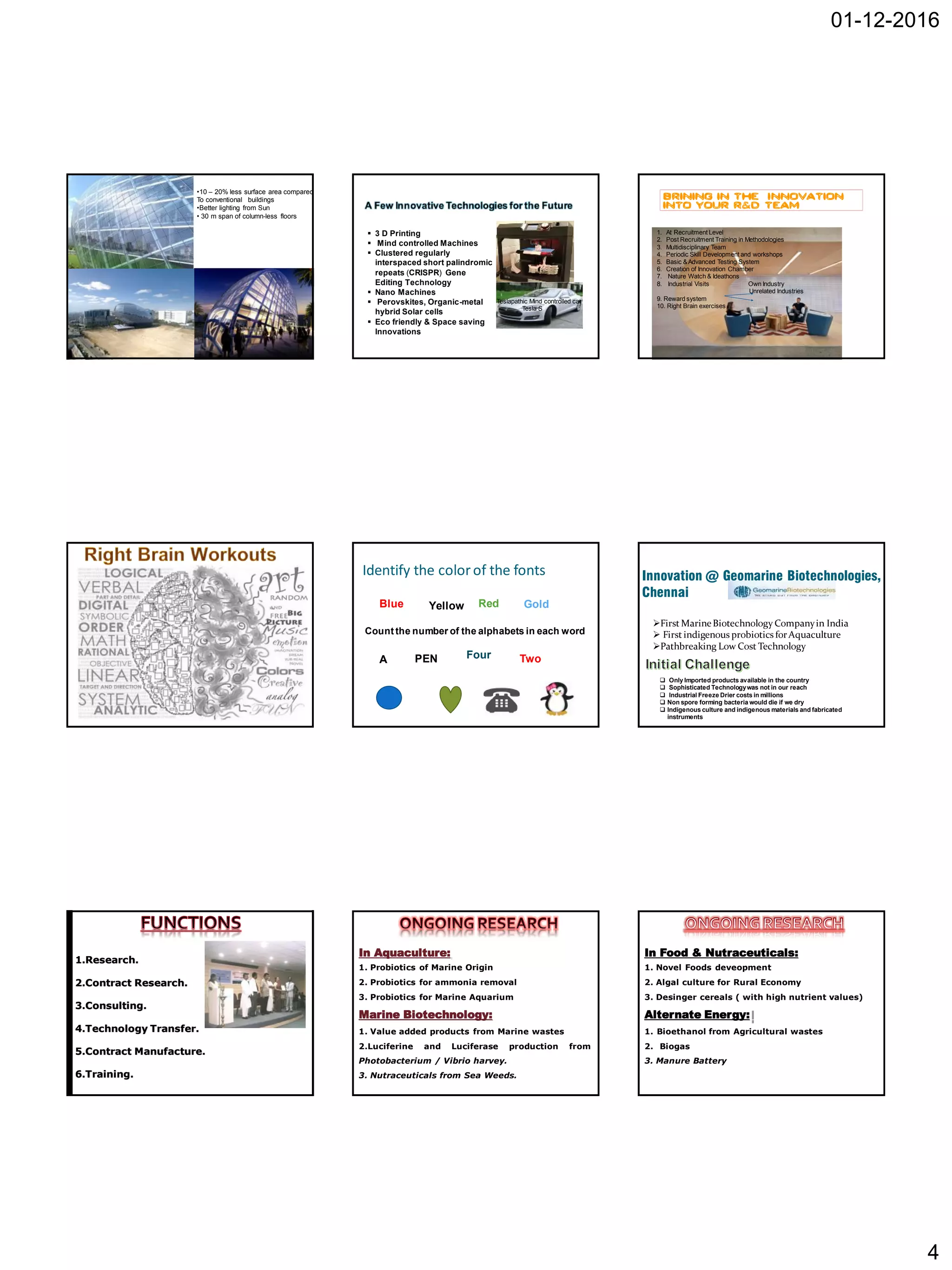 Presentatioin - Geomarine biotechnologies | PDF