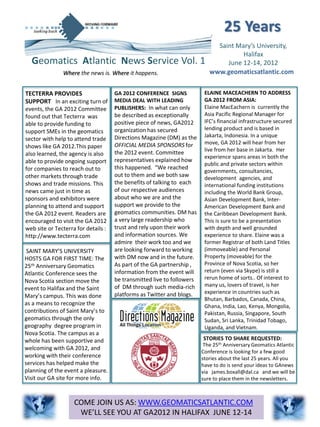 Geomatics News 1 | PDF | Business Expos & Conferences | Events