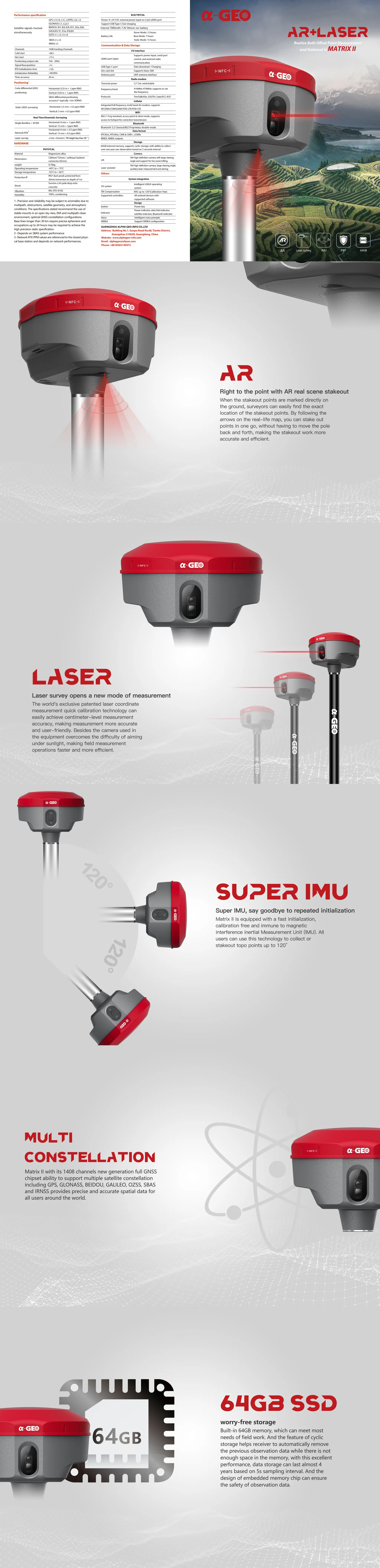 Jual Alpha Geo Smart Laser AR RTK Matrix II For Any Surveying Project | PDF