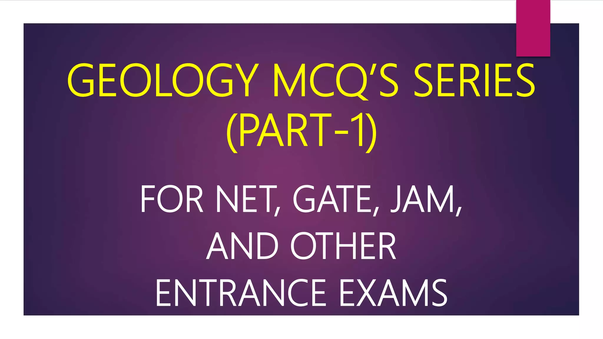 Geo mcq's 1 | PPTX