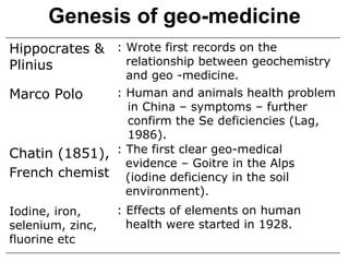 Geomedicine Prsentation | PPT | Chemistry | Science