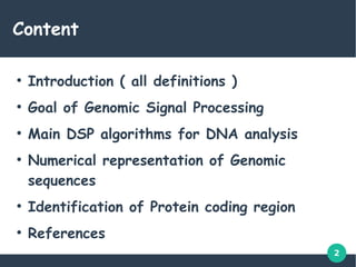 Geome signal processing | PDF | Genetics | Science
