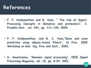 Geome signal processing | PDF | Genetics | Science