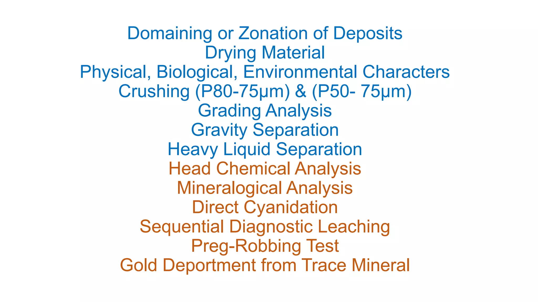 Geometallurgy study to define effective gold extraction | PDF