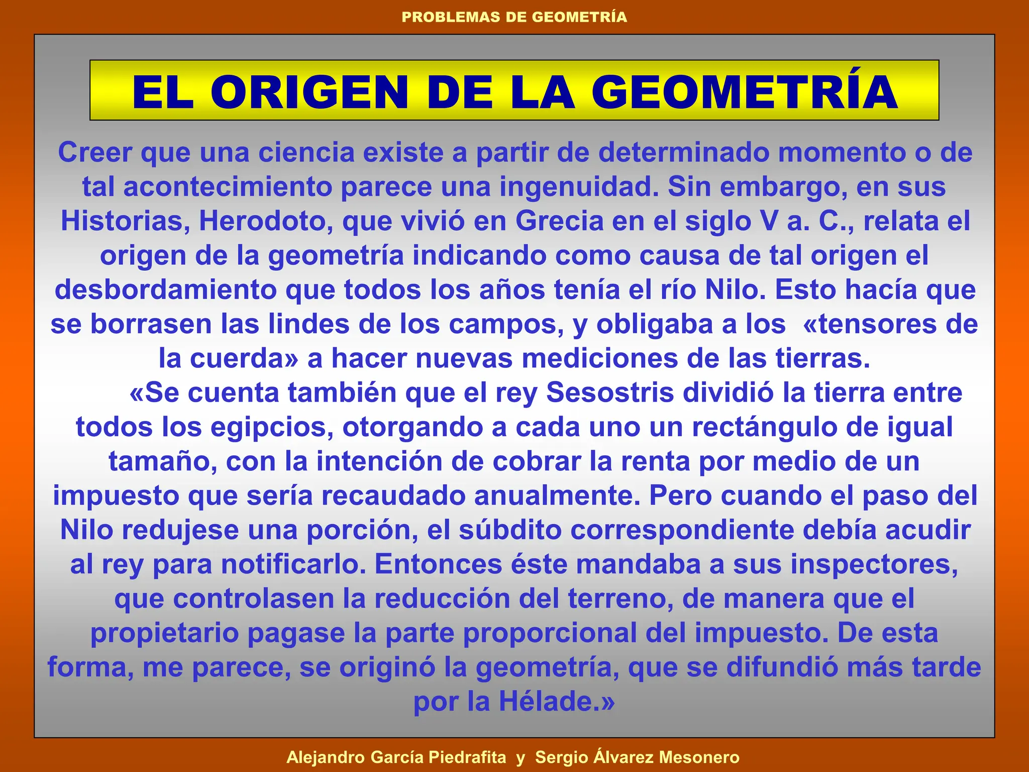 geometr1.ppt historia de la geometria.... | PPT