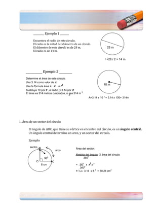 Geometría: Circunferencia y Área | PDF