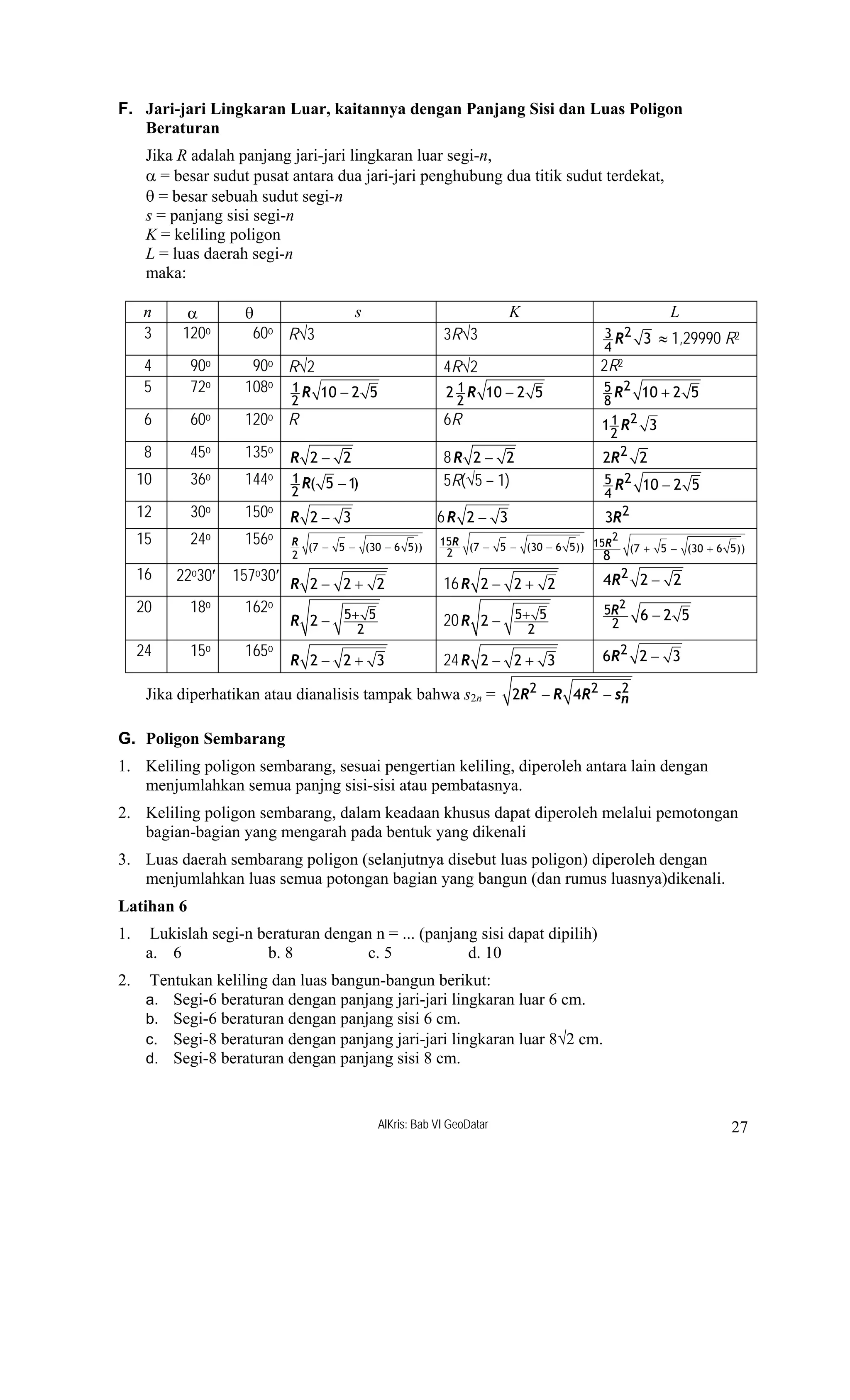 Buku paket Matematika, Geometri pengukuran SMP | PDF