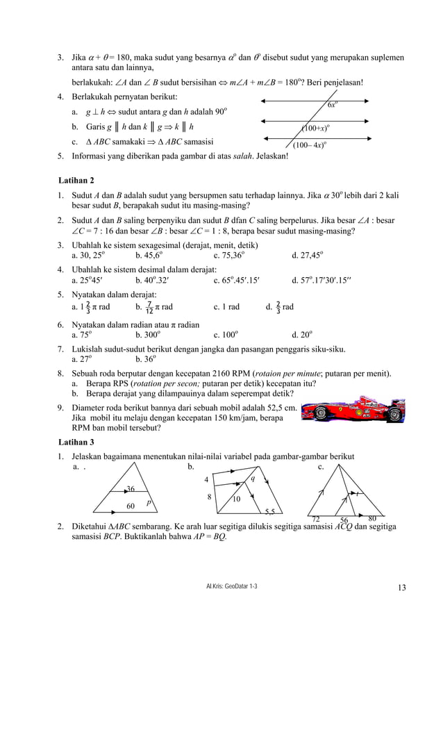 Buku paket Matematika, Geometri pengukuran SMP | PDF