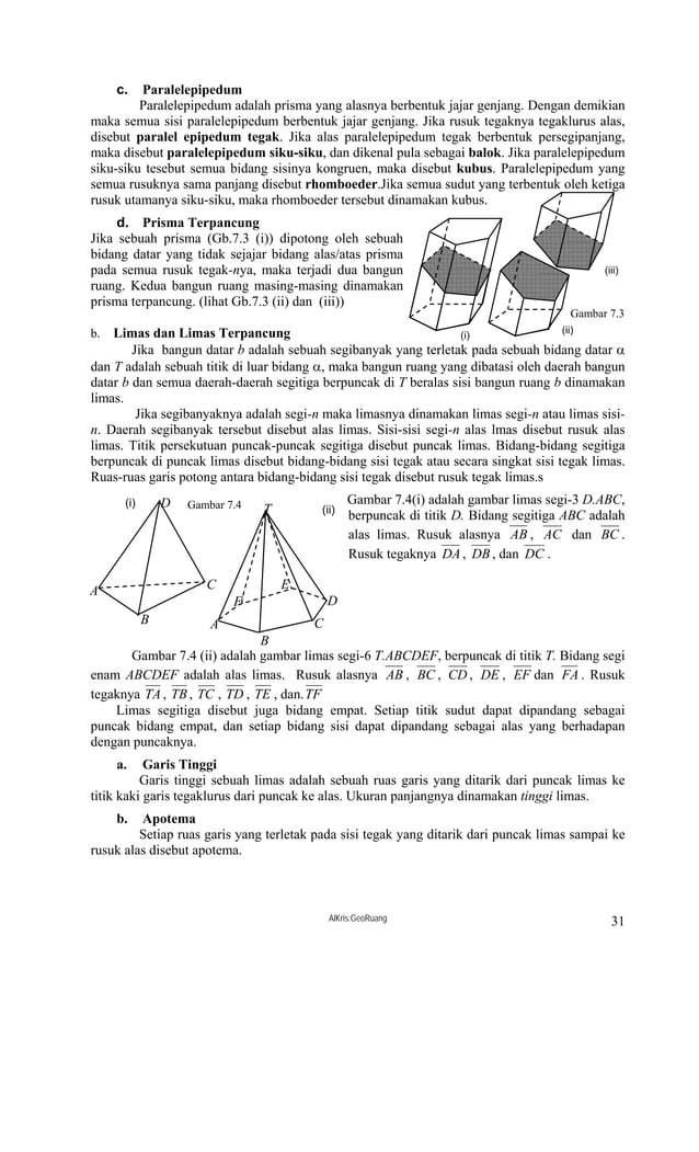 Buku paket Matematika, Geometri pengukuran SMP | PDF