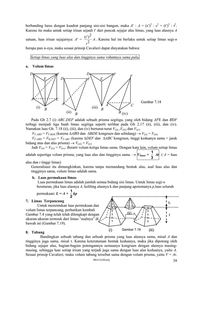 Buku paket Matematika, Geometri pengukuran SMP | PDF