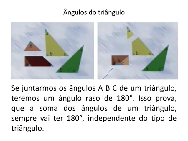 Geometria triângulo - ângulos do triângulo, propriedades, | PPT