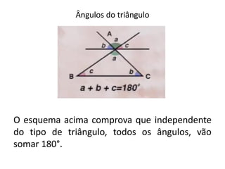 Geometria triângulo - ângulos do triângulo, propriedades, | PDF