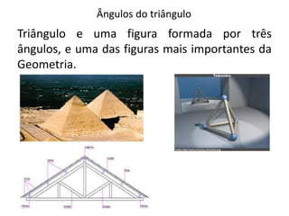 Geometria triângulo - ângulos do triângulo, propriedades, | PDF